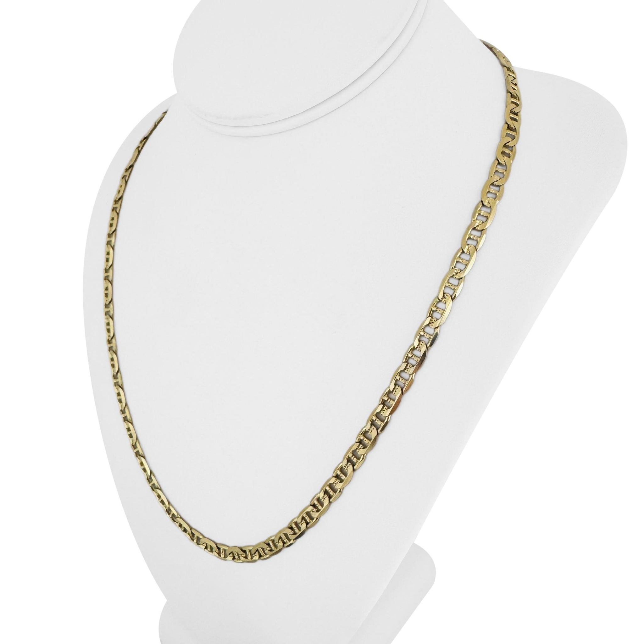 14k Yellow Gold 26g Solid Diamond Cut 5.5mm Gucci Link Chain Necklace ...